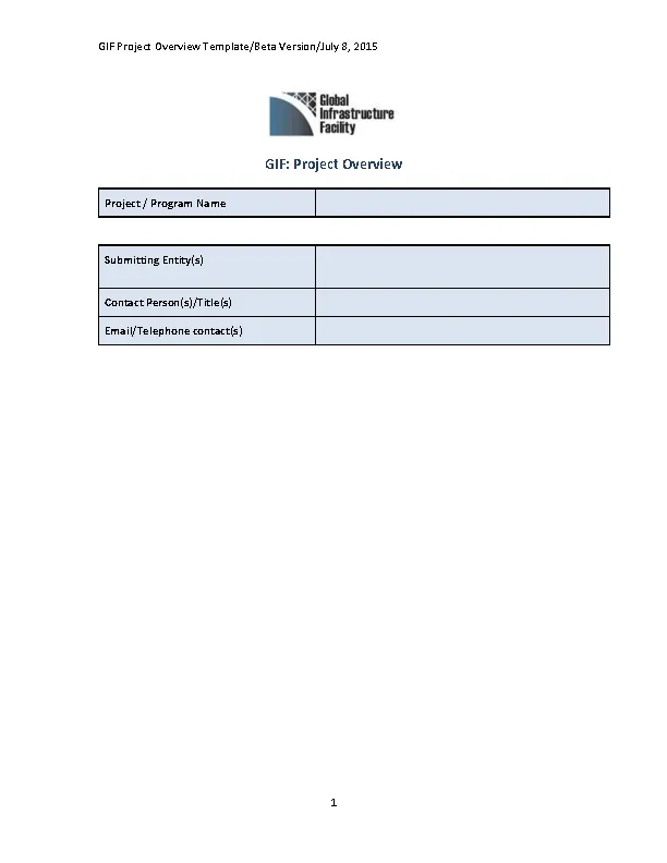 Investment Project Overview - PDFSimpli