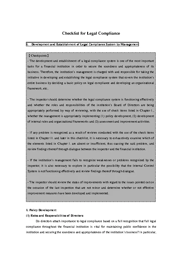 Legal Compliance Checklist Template - PDFSimpli