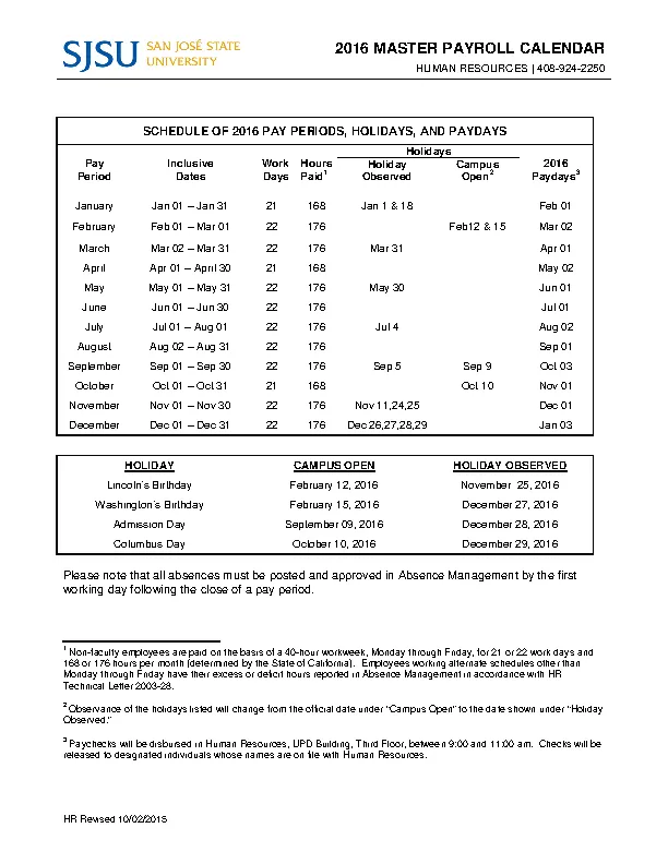 Master Payroll Calendar Template - PDFSimpli