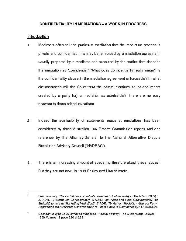 Mediation Confidentiality Agreement For Marketer - PDFSimpli