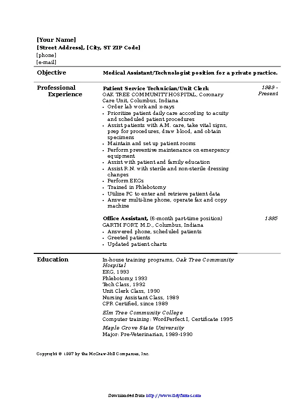 Medical Assistant Resume Sample 3 - PDFSimpli