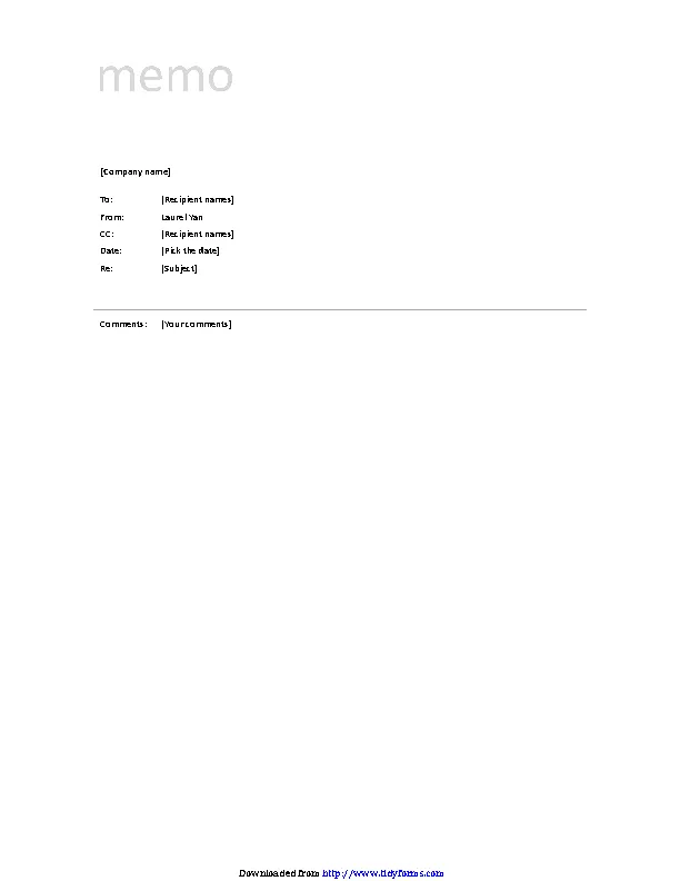 Memo Simple Design - PDFSimpli