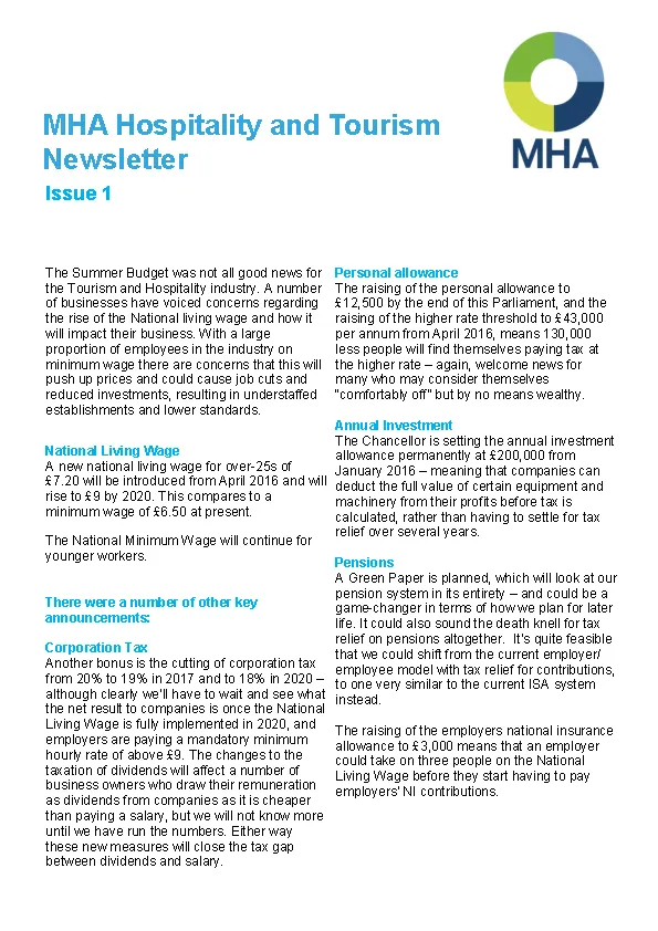 Mha Hospitality And Tourism Newsletter - PDFSimpli