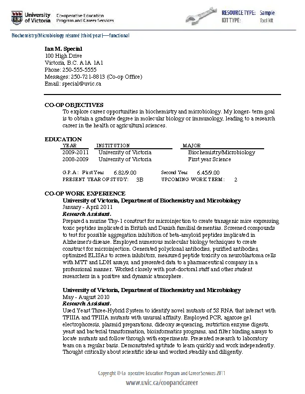 Microbiologist Entry Level Resume - PDFSimpli