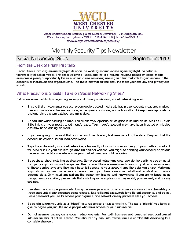 Monthly Security Tips Newsletter - PDFSimpli