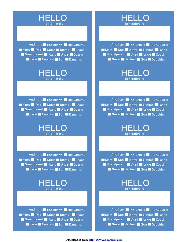 Name Tag Template 2 - PDFSimpli