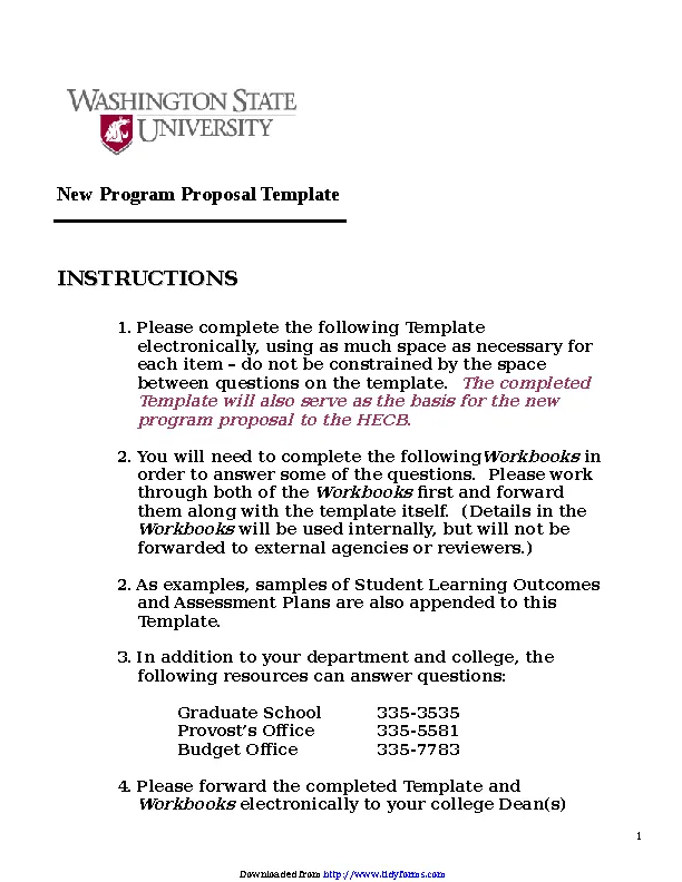 New Program Proposal Template - PDFSimpli