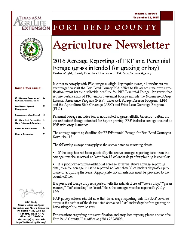 Newsletter Template Of Agriculture - PDFSimpli