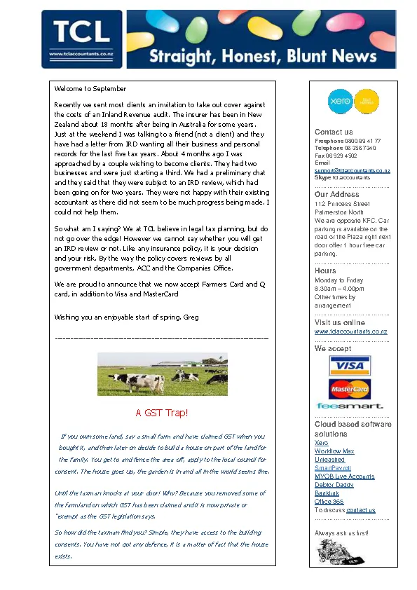 Newsletter Template Of Tcl Accountants Group - PDFSimpli