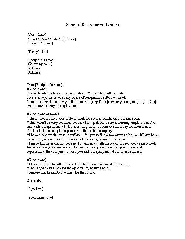 Nursing Resignation Letter Template PDFSimpli