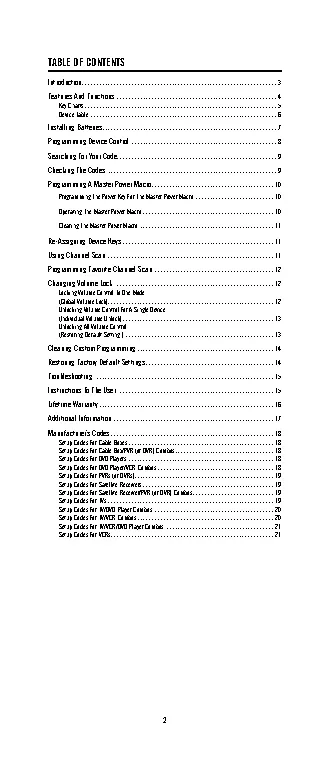 One For All Users Manual Sample - PDFSimpli