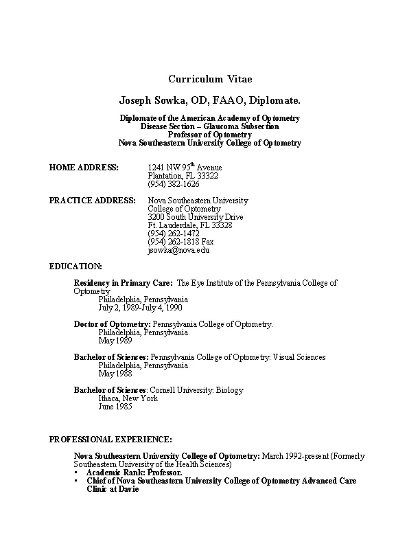 Optometrist Assistant Resume - PDFSimpli