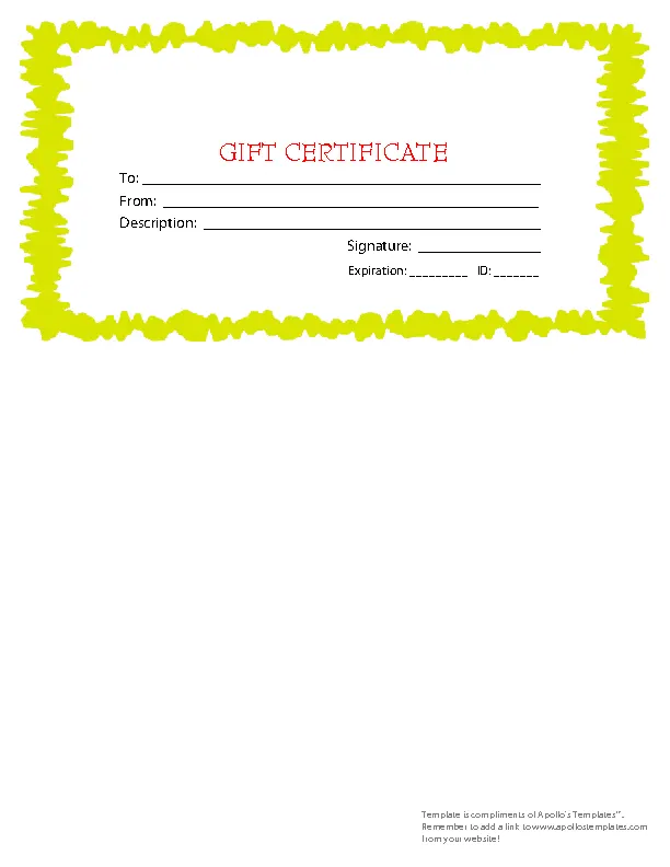 Pdf Format Holiday Gift Certificate Free Template1 - PDFSimpli