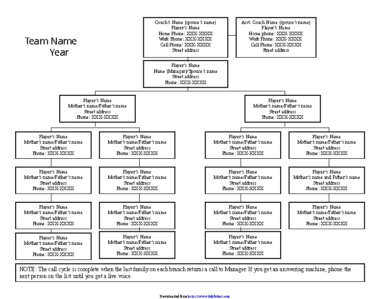 Phone Tree Template 3 - PDFSimpli