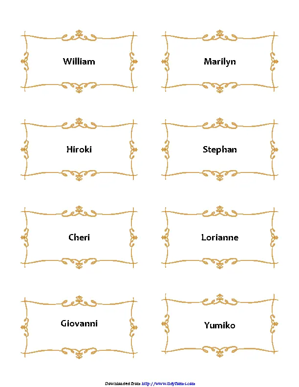 Place Card Template 1 - PDFSimpli