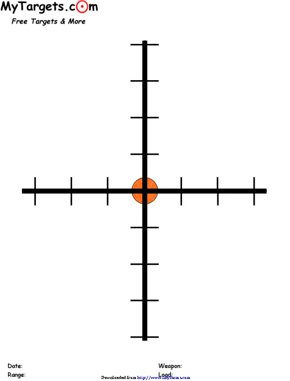 Printable Crosshairs Target - PDFSimpli