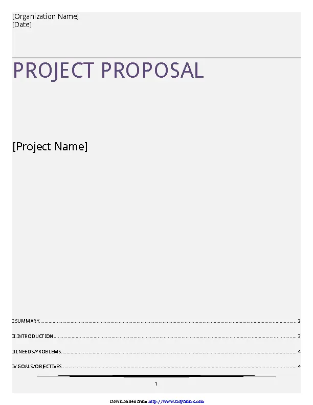 Project Proposal Template 1 - PDFSimpli