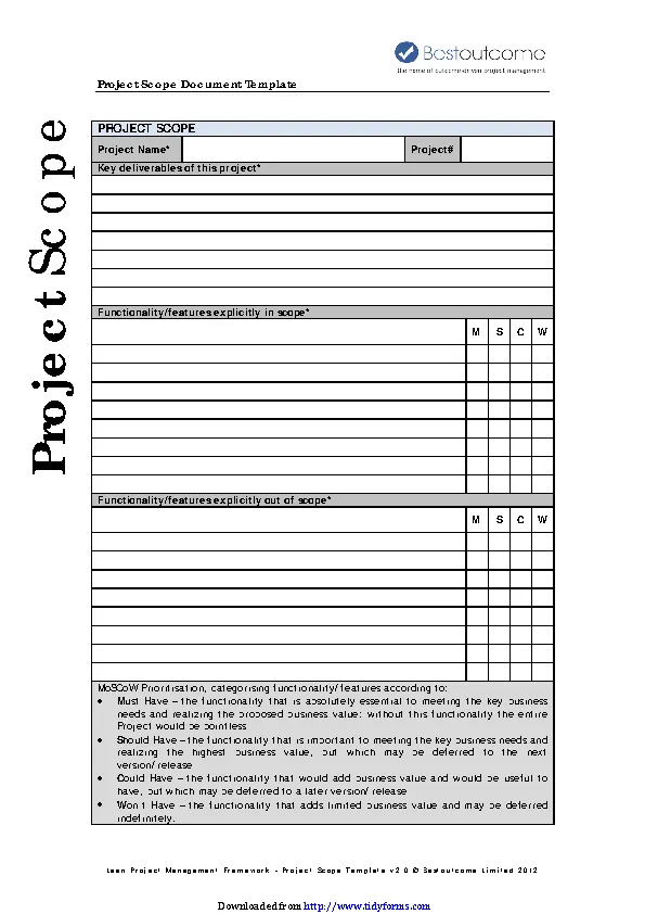 Project Scope Template 1 - PDFSimpli