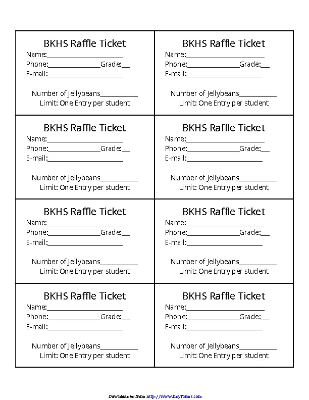 Raffle Ticket Template 3 PDFSimpli