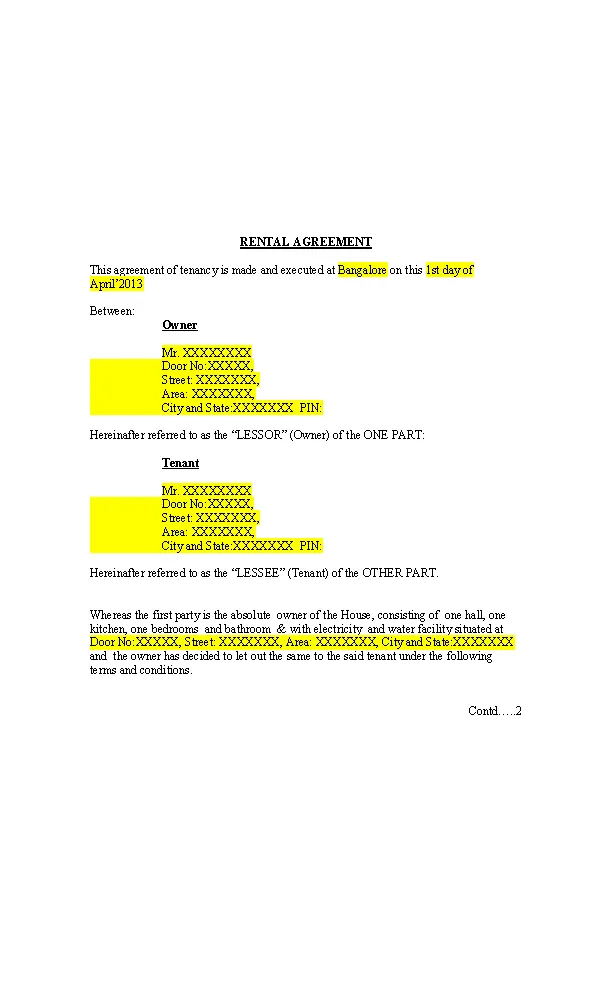 Residential Building Rental Agreement - PDFSimpli