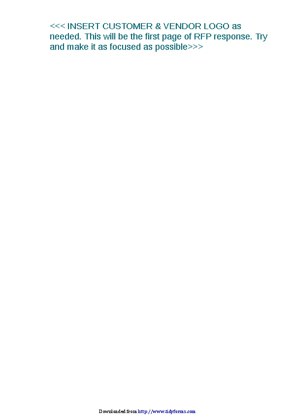 Rfp Response Template - PDFSimpli