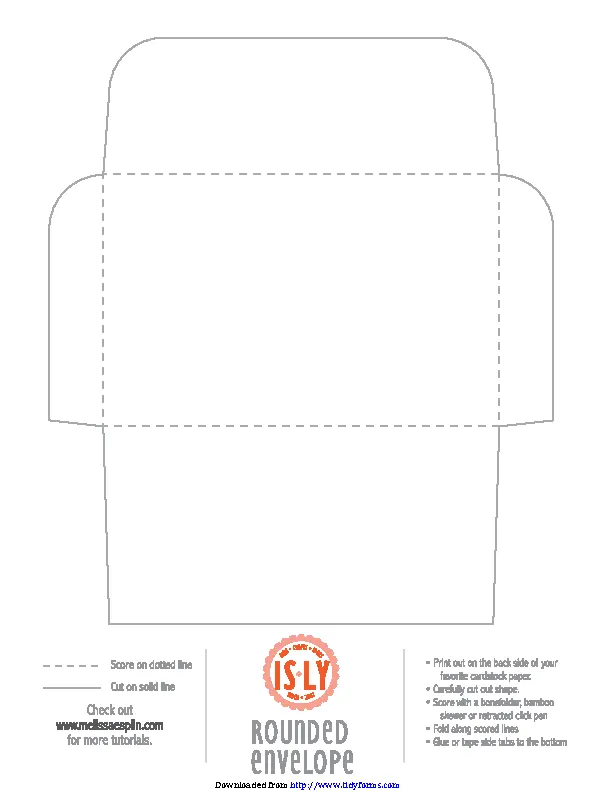 Rounded Envelope Template - PDFSimpli