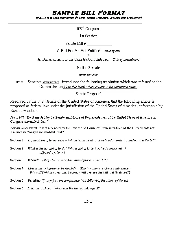 Sample Bill Format PDFSimpli