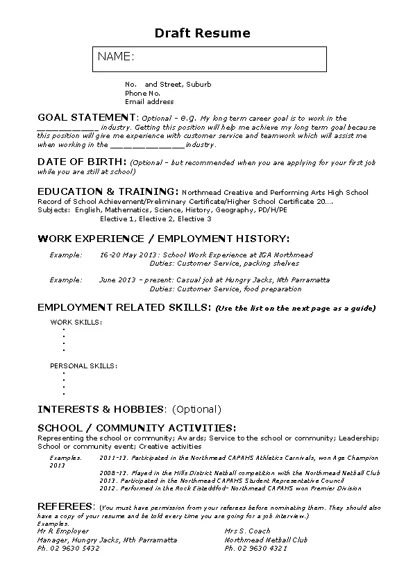 Sample Waitress Resume Pdfsimpli