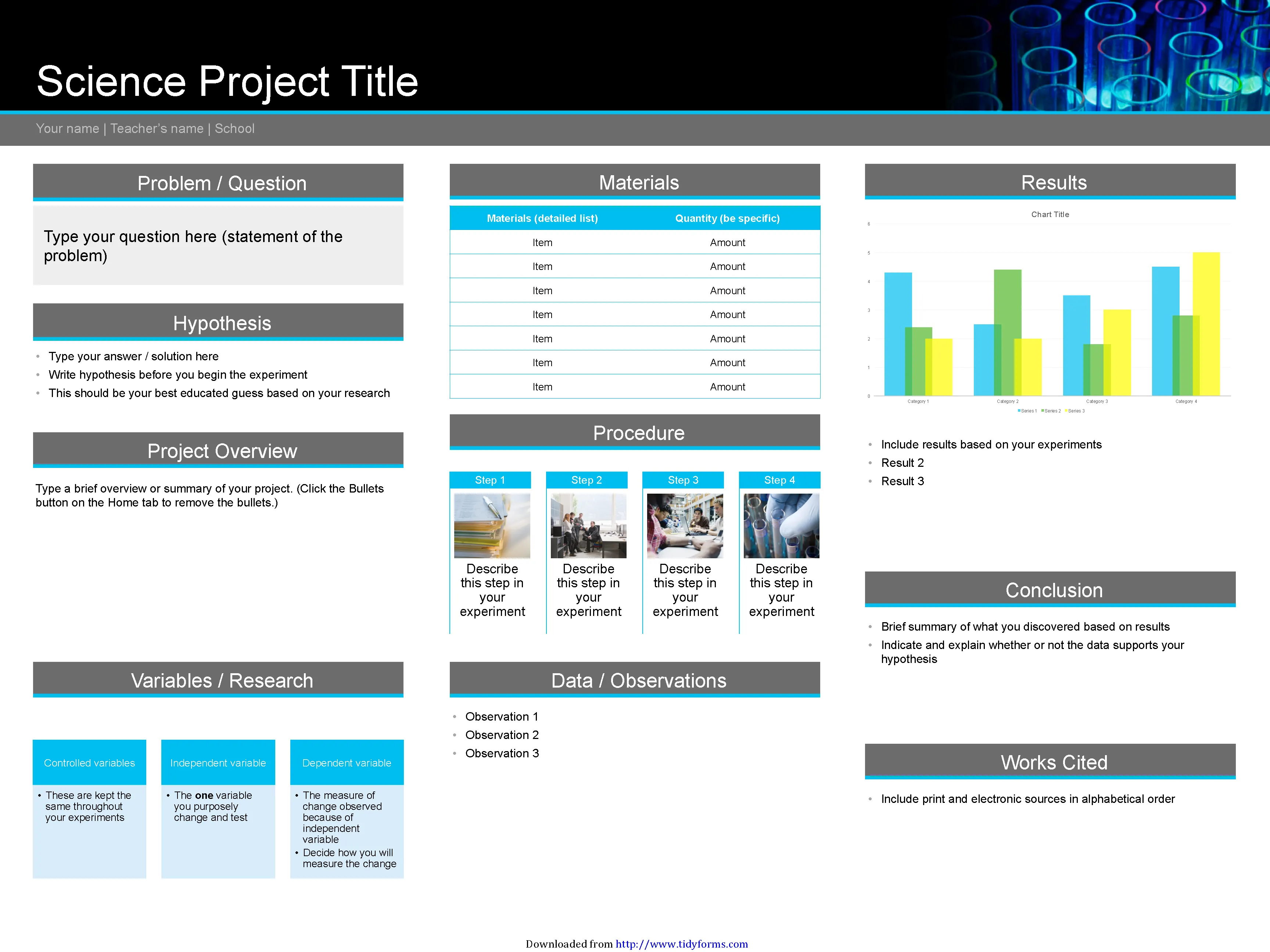 Science Project Poster Template PDFSimpli