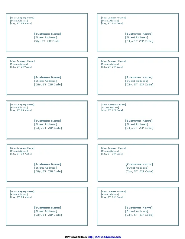 Shipping Label Template 2 PDFSimpli