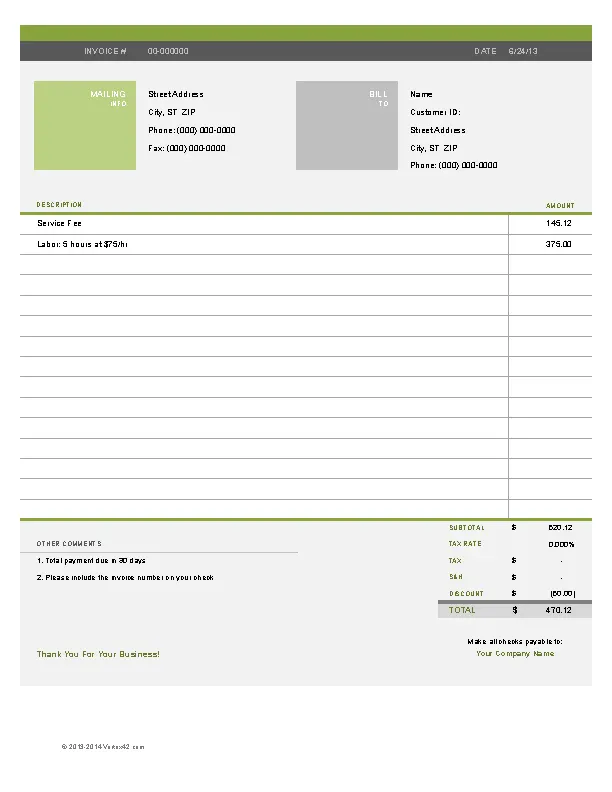 Simple Invoice - PDFSimpli