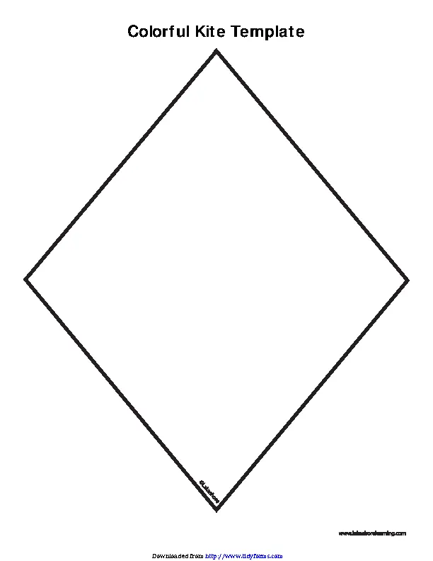 Simple Kite Template - PDFSimpli