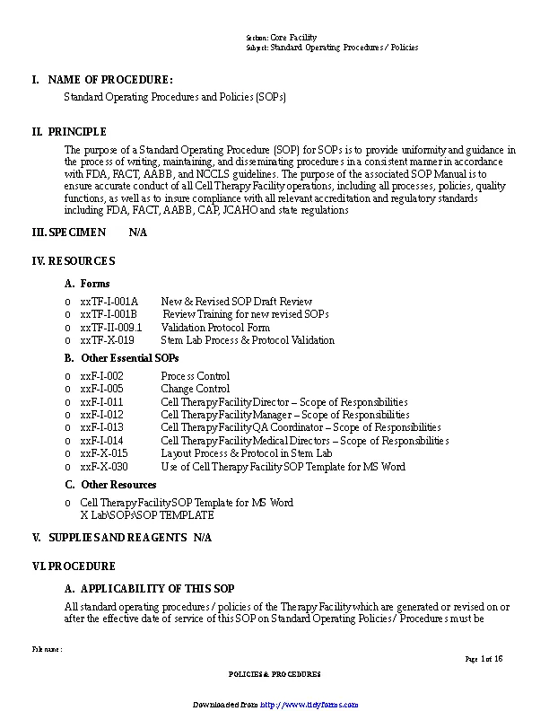 Sop Template 3 - PDFSimpli