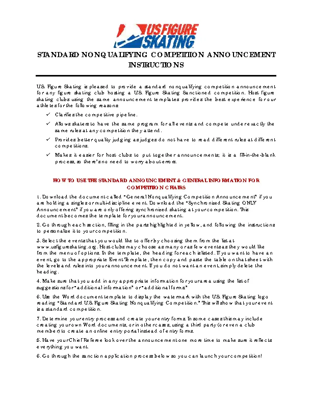 Standard Instruction Template - PDFSimpli