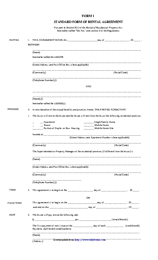 Standard Lease Agreement 2 - PDFSimpli