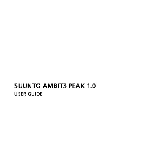 Suunto User Guide Sample - PDFSimpli