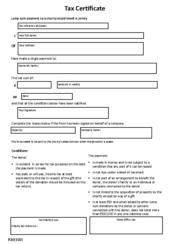 Tax Certificate Template PDFSimpli