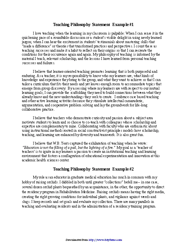 Teaching Philosophy Example 2 PDFSimpli Teaching Philosophy Example 2 PDFSimpli