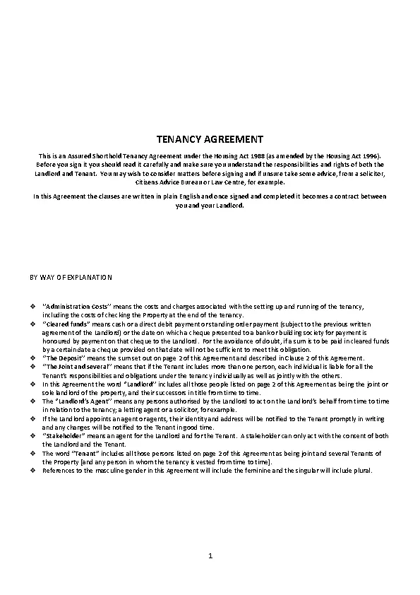 Tenant Rental Agreement Template - PDFSimpli
