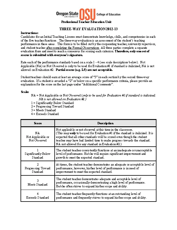 Three Way Evaluation - PDFSimpli