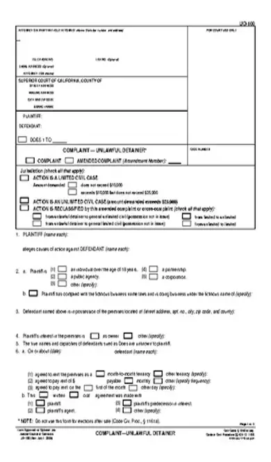 CA Complaint - PDFSimpli