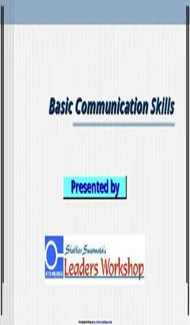 Basic Communication Skills - PDFSimpli
