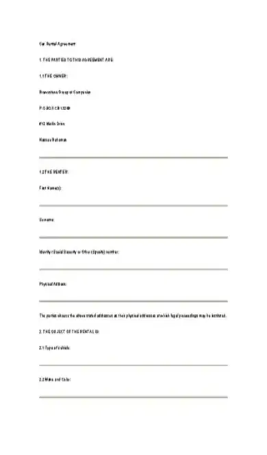 Cra Rental Agreement Free Word Format - PDFSimpli