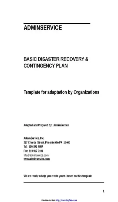 Disaster Recovery Plan Template 3 - PDFSimpli