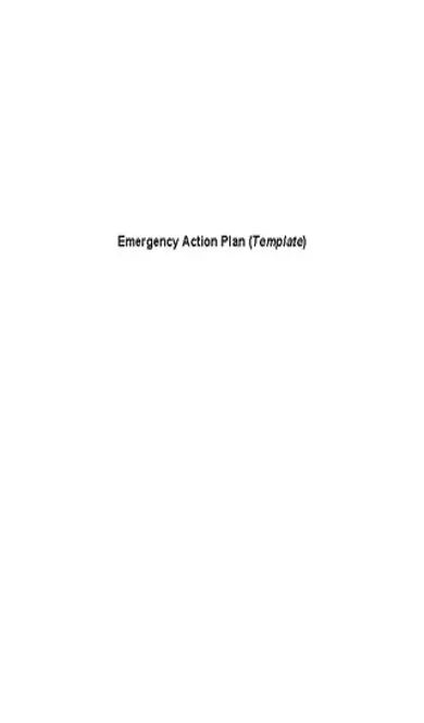 Emergency Action Plan Template - PDFSimpli