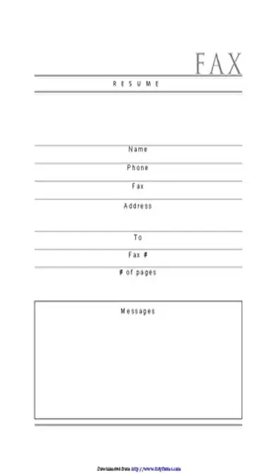 Fax Cover Sheet For Resume 2 - PDFSimpli