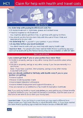 Form Hc1 - PDFSimpli