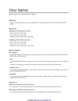 Functional Resume Template 1 - PDFSimpli