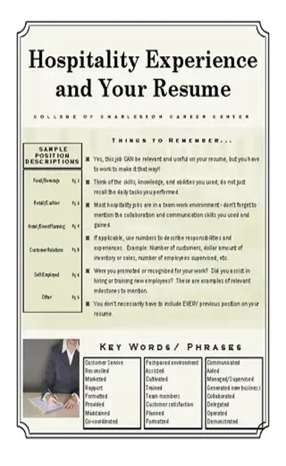 Hospitality Experience Cv Template - PDFSimpli