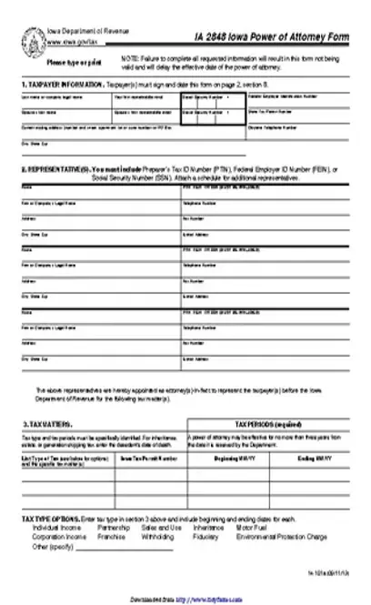 Idaho Tax Power Of Attorney Form 2 - PDFSimpli